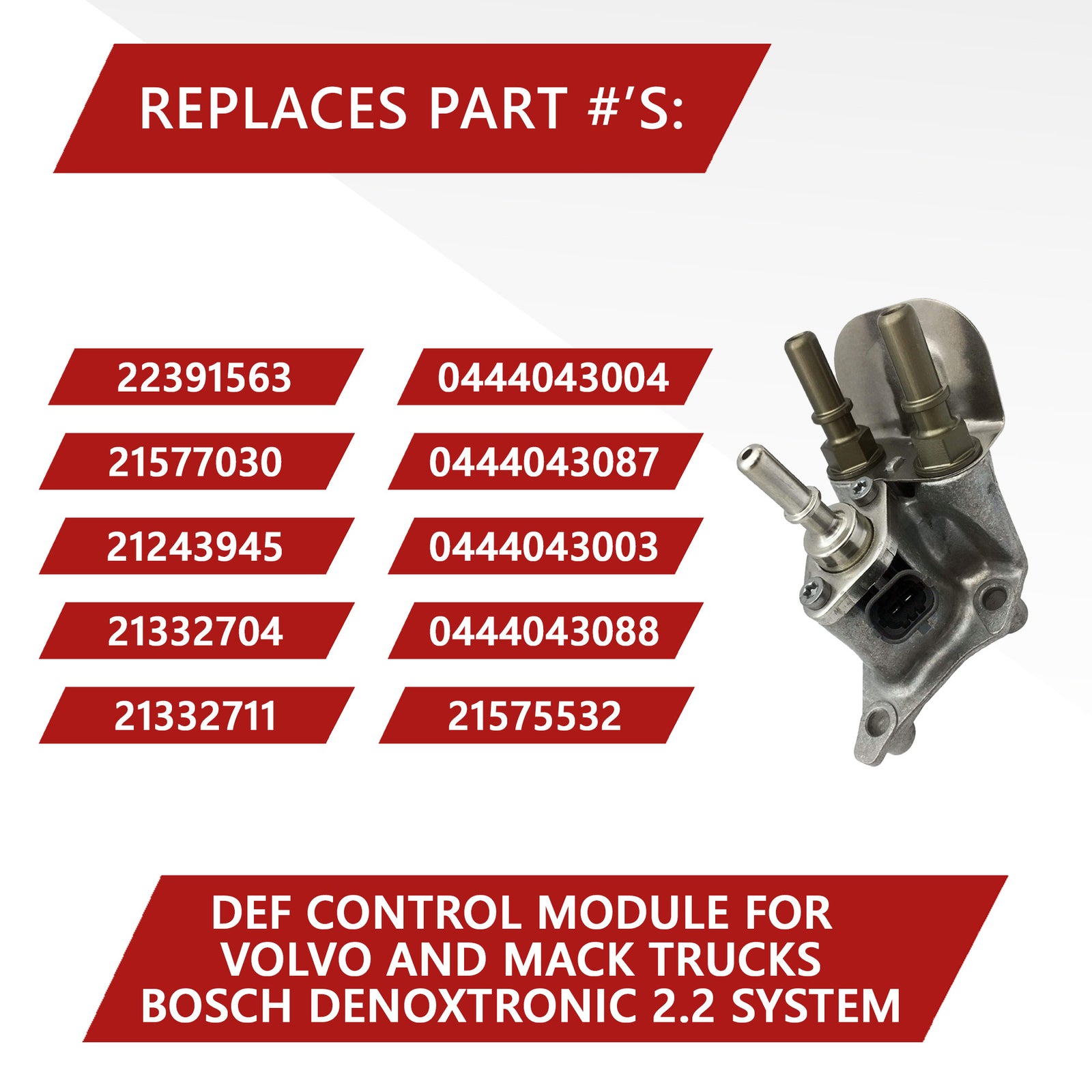 Volvo DEF Doser Valve Volvo Mack 22391563 22391565 21575532 0444043087 ...