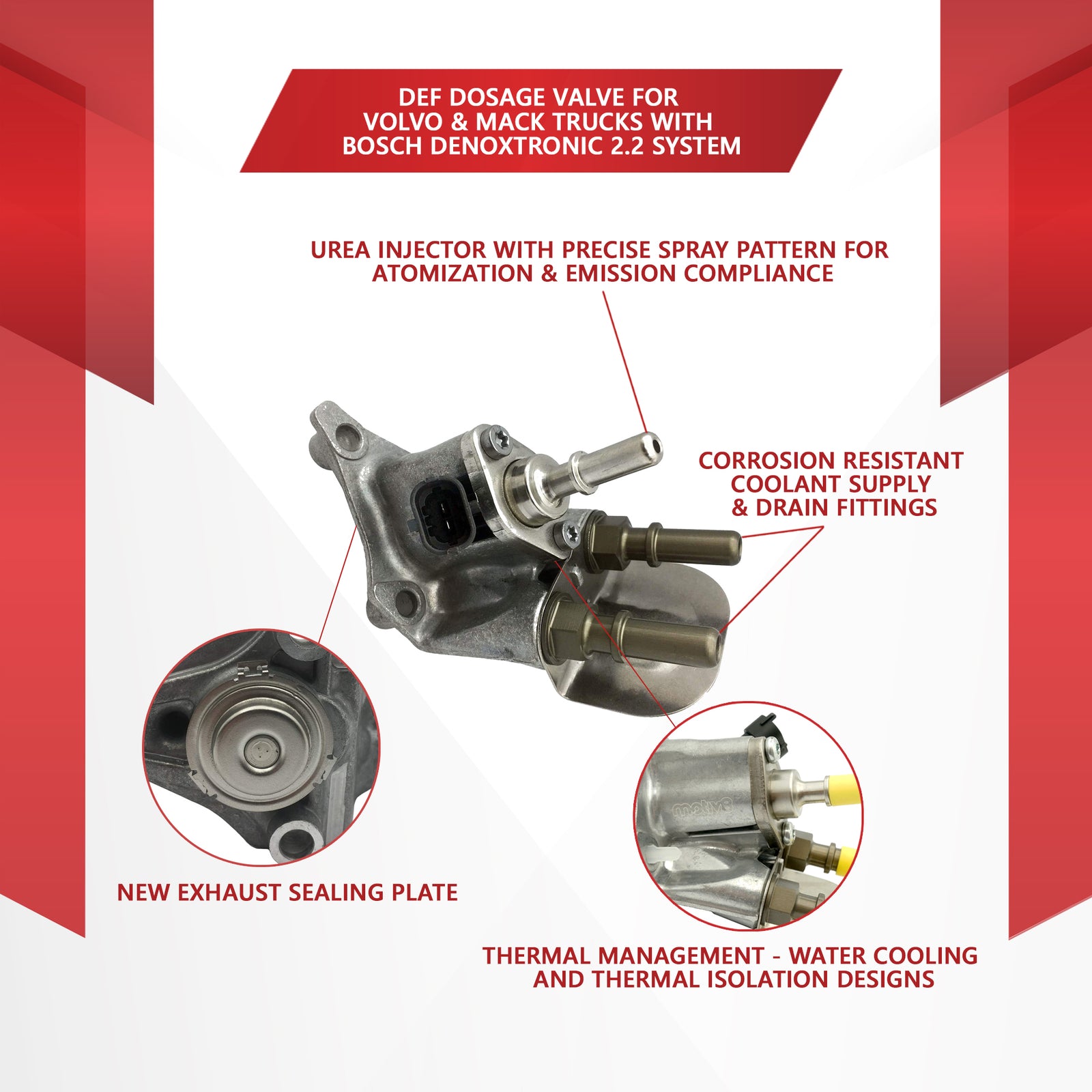 Volvo DEF Doser Valve Volvo Mack 22391563 22391565 21575532 0444043087 ...